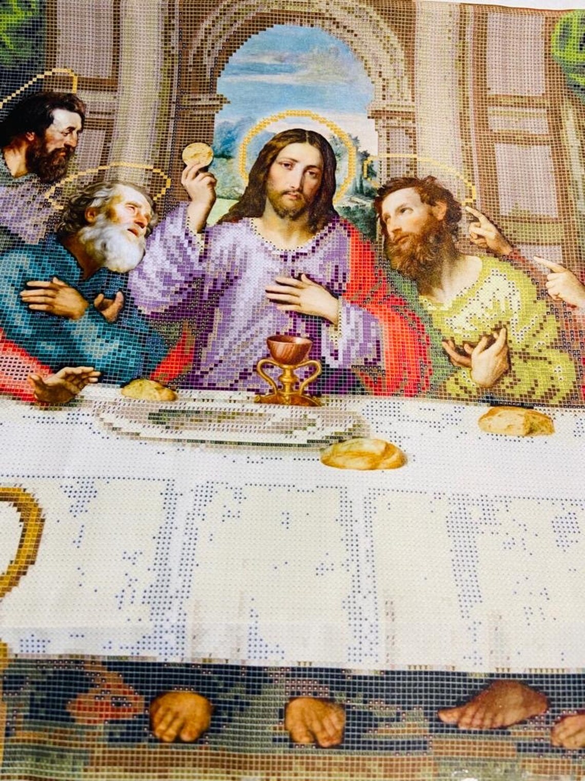 The Last Supper Large DIY Bead Embroidery Craft Kit Religious Pattern ...