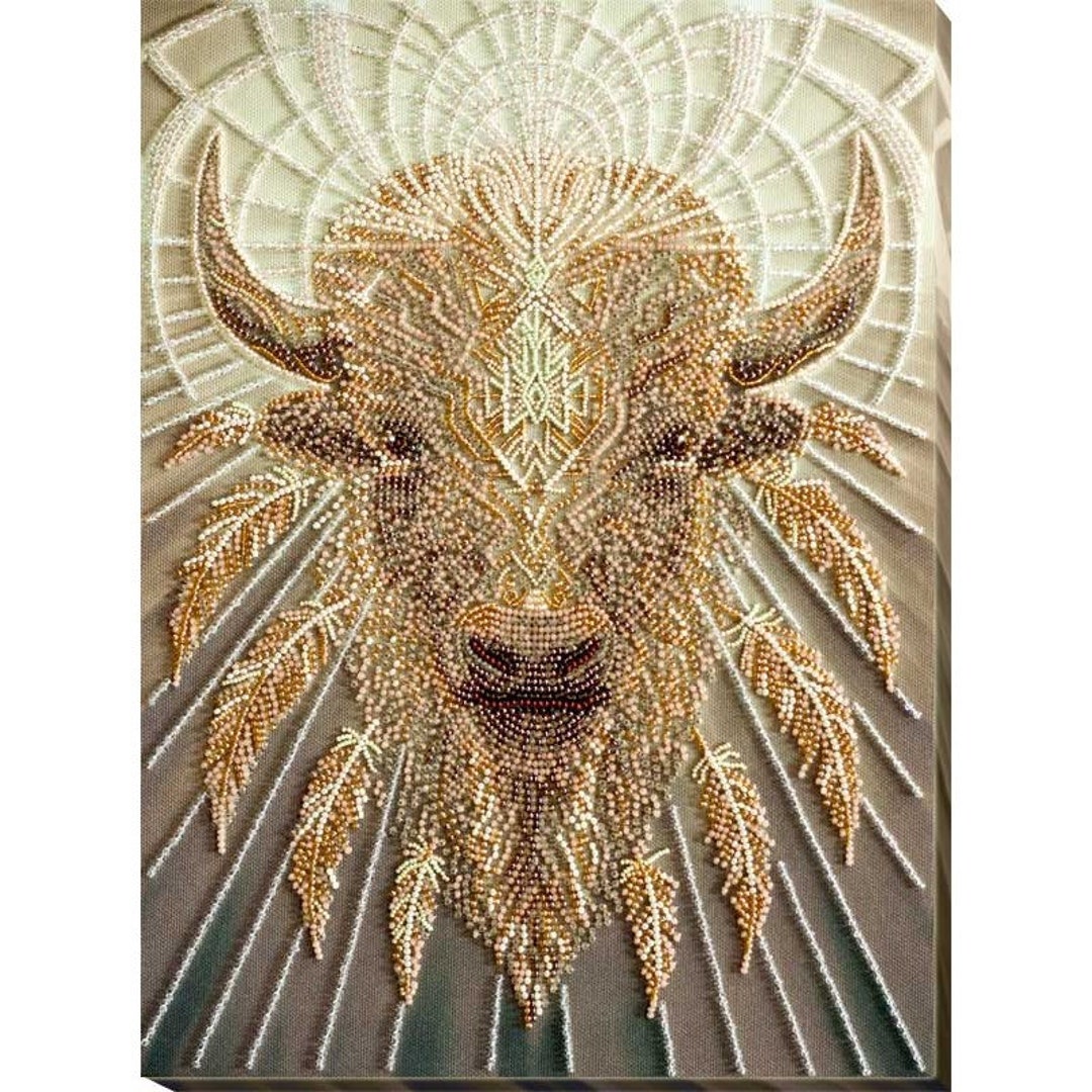 Bull Hand Embroidery Beaded Cross Stitch Picture Kit Animal Pattern ...