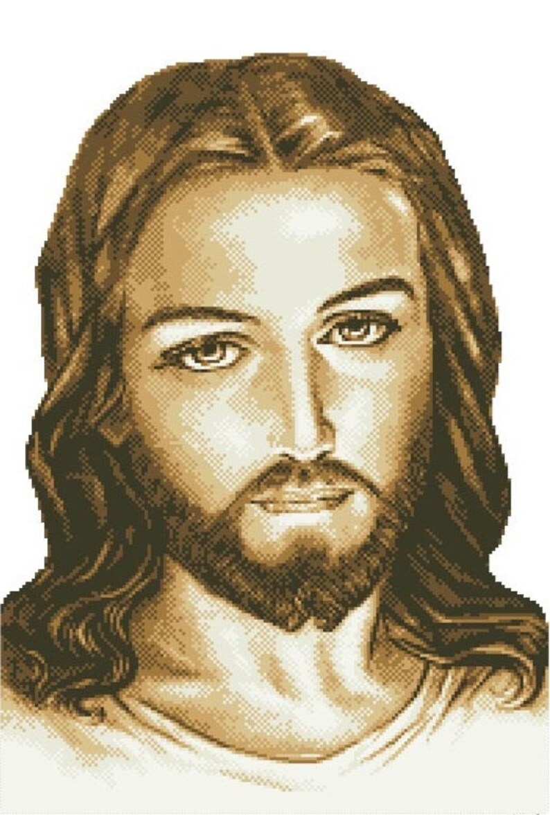 Large Bead Embroidery Kit Jesus Religious Pattern, Catholic Icon Beaded ...