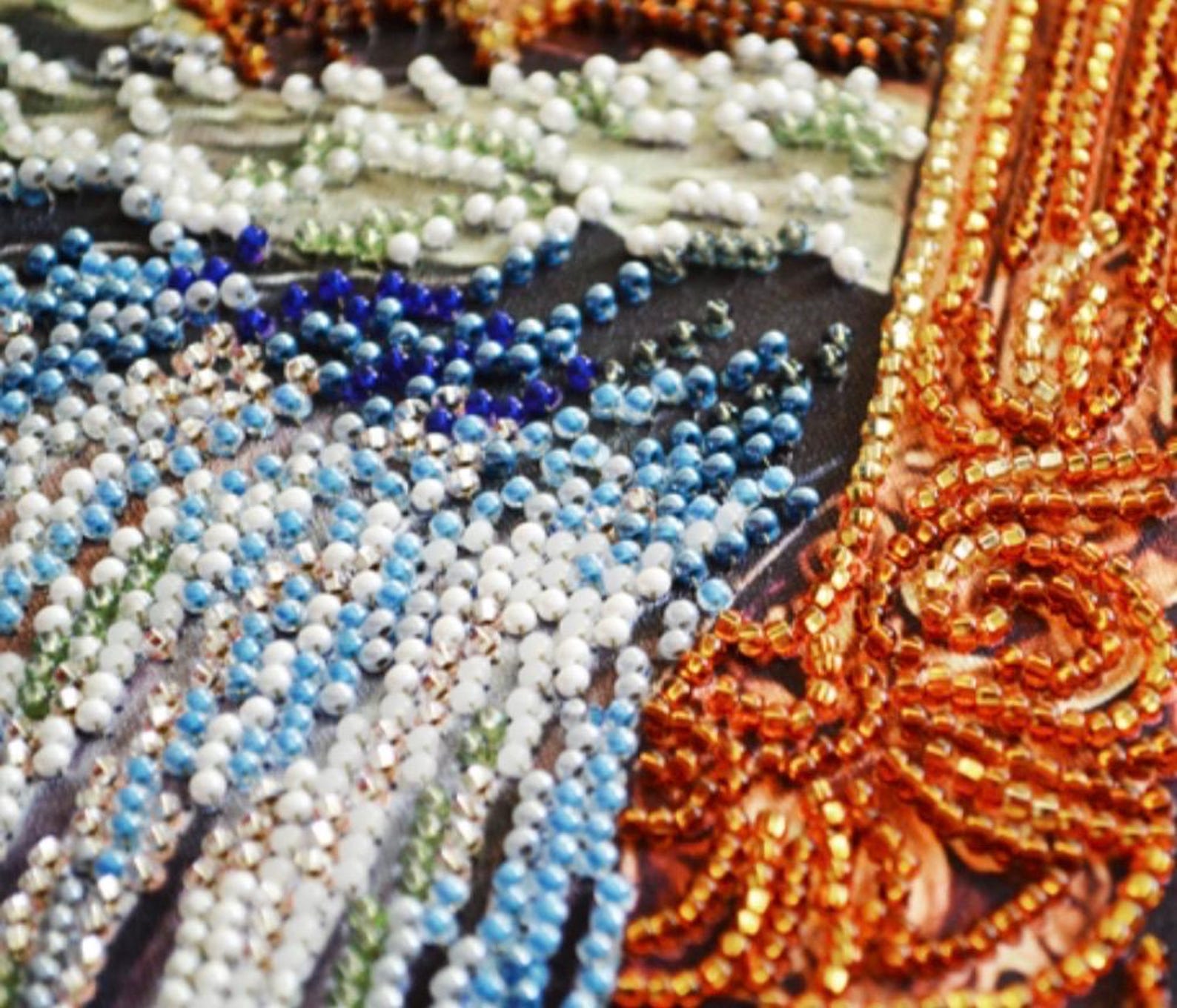 Nautical DIY Bead Embroidery Kit – Ship Seascape Craft Set 25×50cm ...