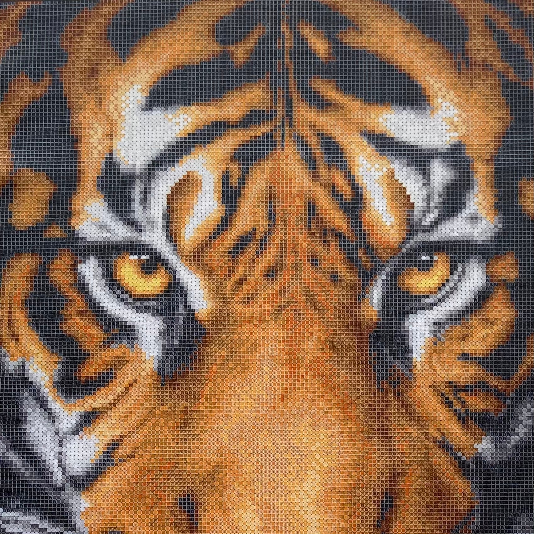 Full Coverage Bead Embroidery Kit Tiger Large Beaded Cross - Etsy