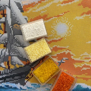 Large Ship Hand Embroidery Bead Kit, Landscape Pattern Beading Kit ...