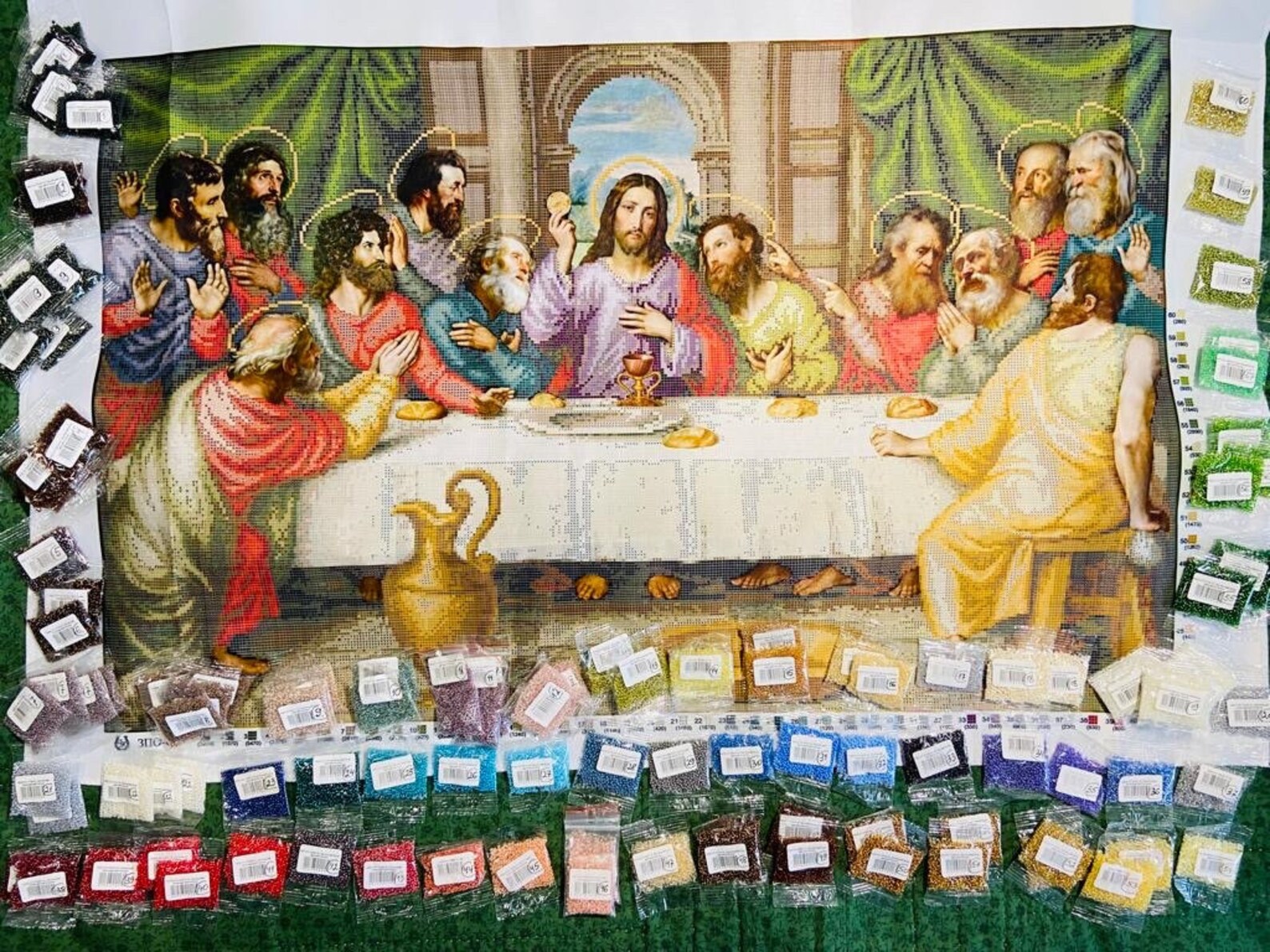 The Last Supper Large DIY Bead Embroidery Craft Kit Religious Pattern ...