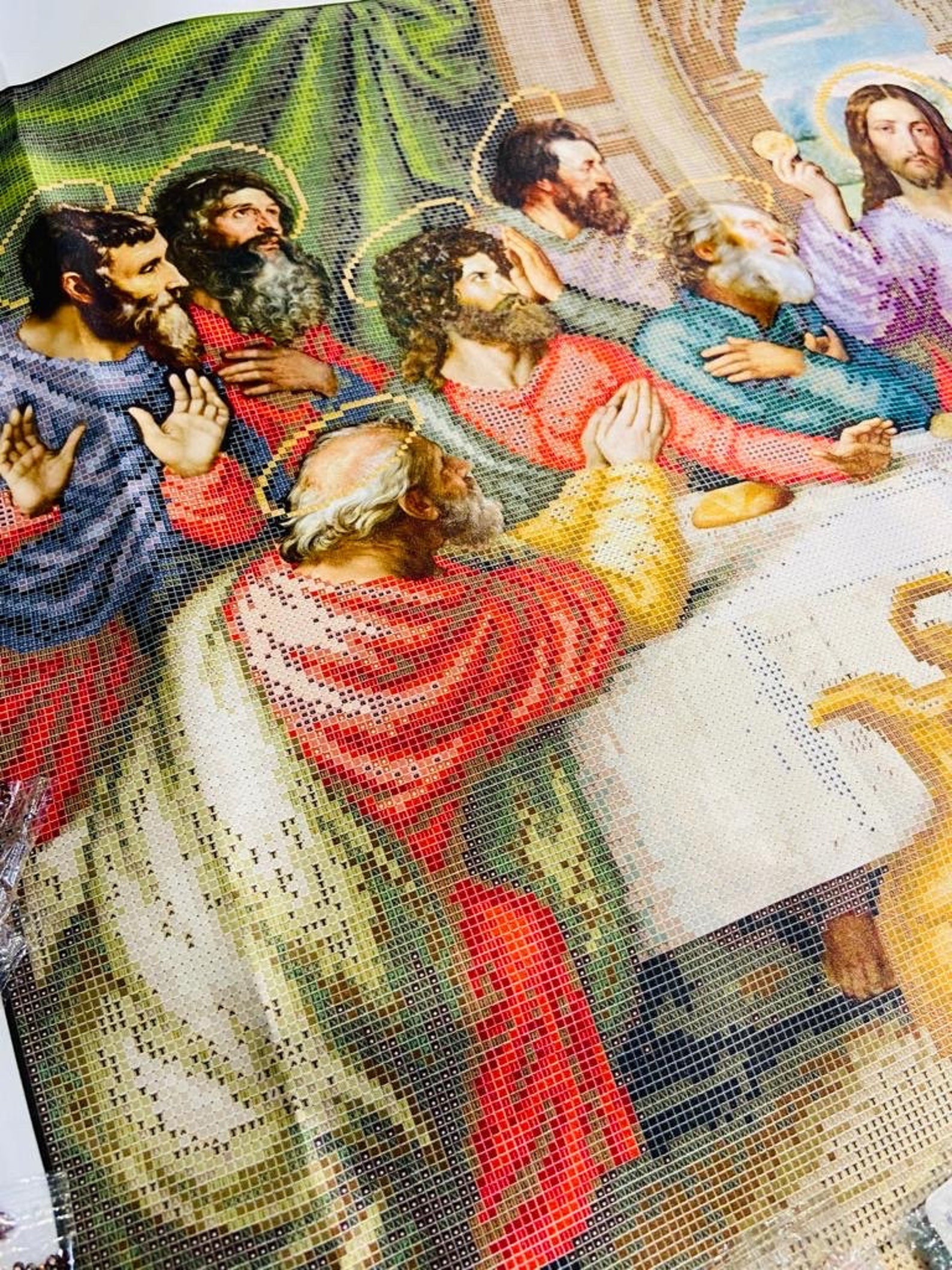 The Last Supper Large DIY Bead Embroidery Craft Kit Religious Pattern ...