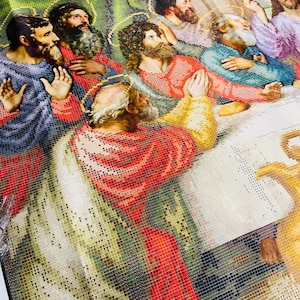 The Last Supper Large DIY Bead Embroidery Craft Kit Religious Pattern ...