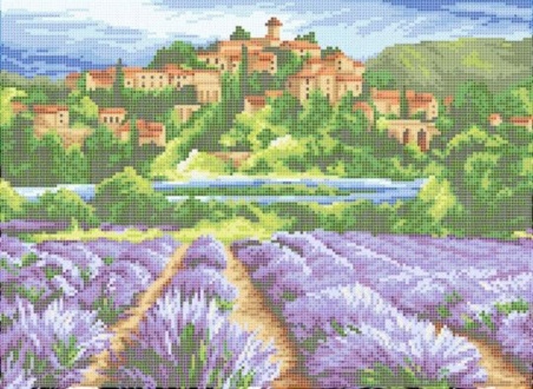 Large Bead Embroidery Craft Kit Landscape Beadwork Pattern, Full ...