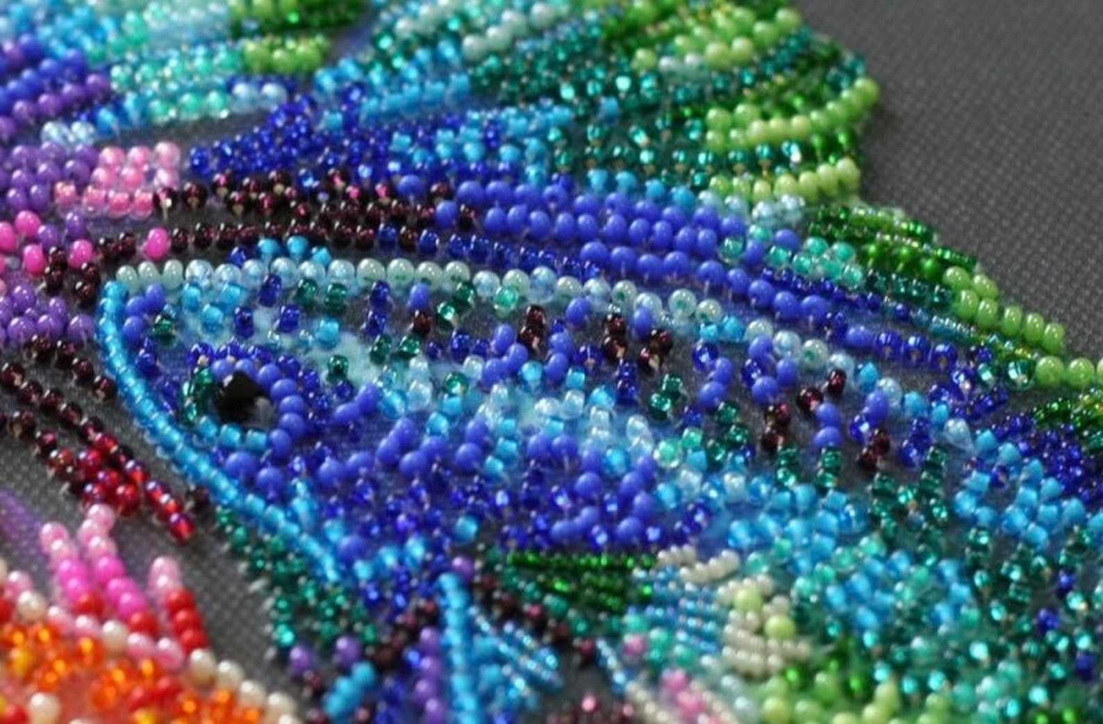 Full DIY Bead Embroidery Kit, Fish Easy Embroidery Beaded Picture Kit ...