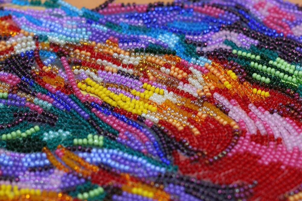 Abstract Bead Embroidery Kit Modern Beaded Cross Stitch - Etsy Australia