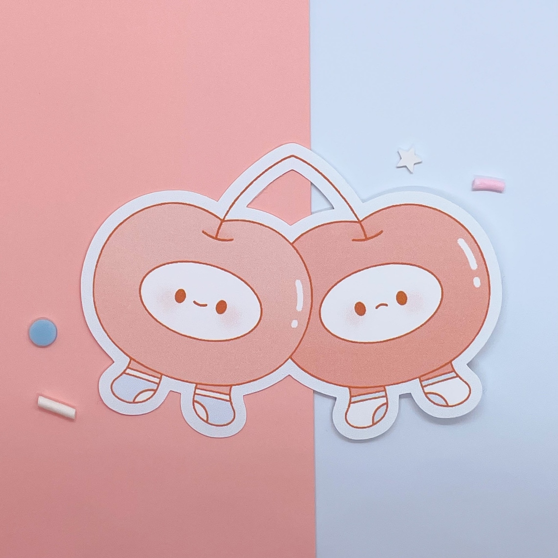 Cherry Flan Die Cut Sticker - Etsy