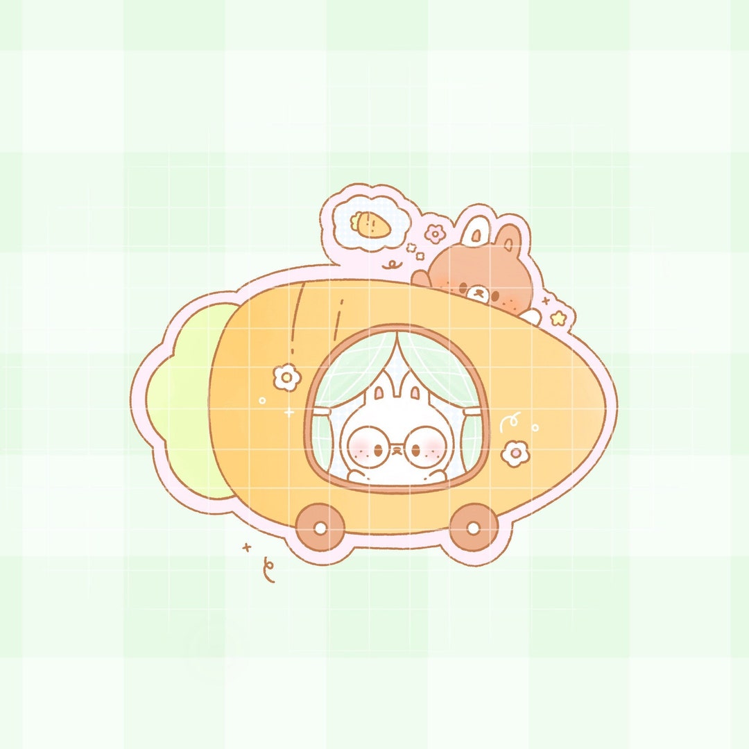 Bunny Carrot Car Die Cut Sticker - Etsy