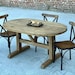 Solid Reclaimed Oak Oval Dining Table – Modern Rustic Japandi Kitchen ...