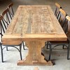 Dark Walnut Farmhouse Table With Benches: Long Narrow Dining Set - Etsy
