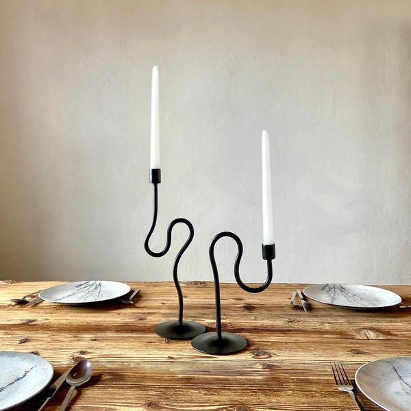 Iron Candlesticks - Etsy