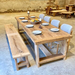 Rustic Oak Extra Large Dining Table Modern Reclaimed Wood - Etsy UK