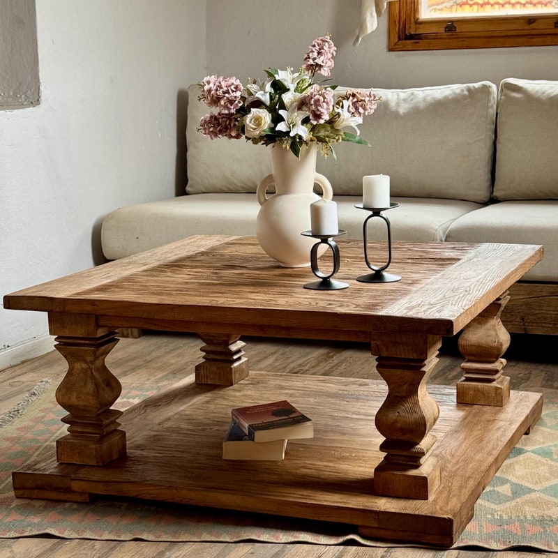 Large Farmhouse Coffee Table - Etsy