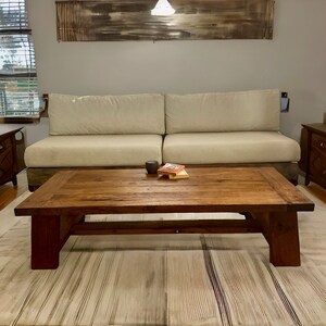 Long Coffee Table Reclaimed Wood, Low Wood Coffee Table Rectangle ...