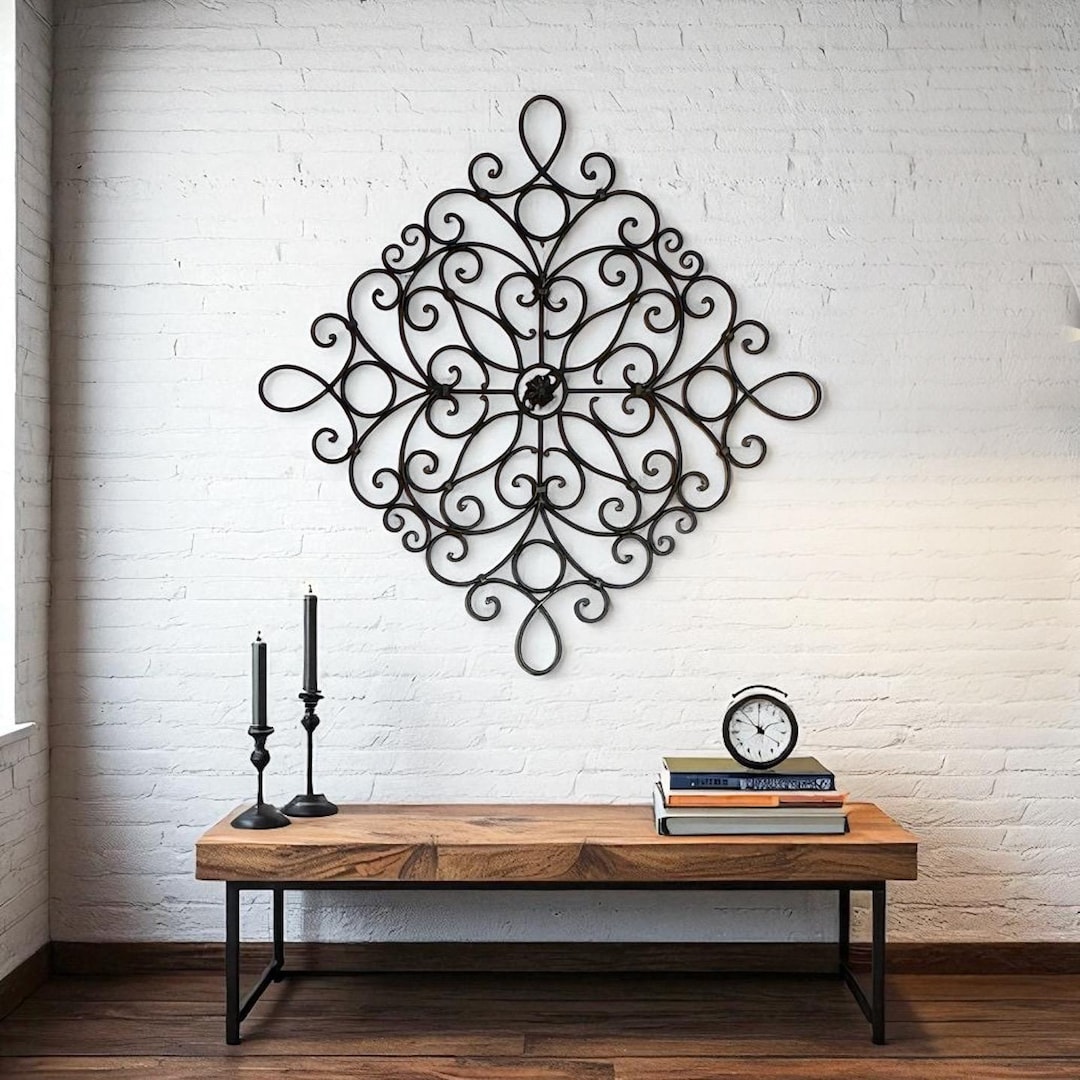 Farmhouse Style Metal Wall Decor – Hand Forged Wrought Iron Art for ...