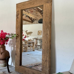 Reclaimed Wood Mirror Large Frame, Rustic Farmhouse and Full Length ...