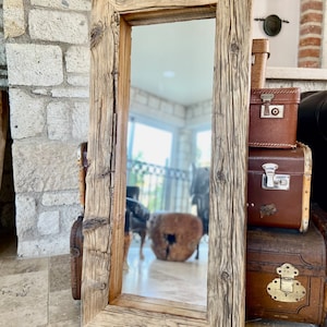 Rustic Reclaimed Wood Wall Mirror – Farmhouse Rectangular Mirror - Etsy ...