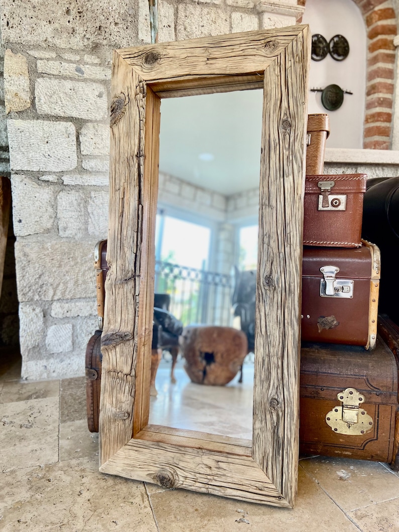 Rustic Reclaimed Wood Wall Mirror Antique Farmhouse Wall - Etsy Canada