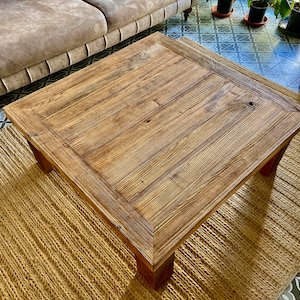 Square Rustic Coffee Table Wood, Rustic Wood Furniture Reclaimed Wood ...