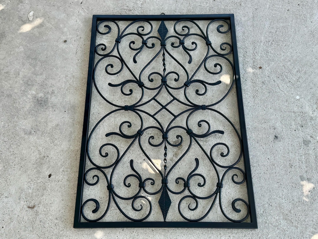 Wrought Iron Outdoor Wall Decor, Patio Iron Wall Decor, Iron Window ...