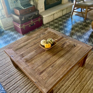 Square Rustic Coffee Table Wood, Rustic Wood Furniture Reclaimed Wood ...