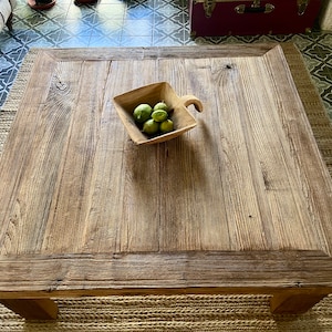 Square Rustic Coffee Table Wood, Rustic Wood Furniture Reclaimed Wood ...