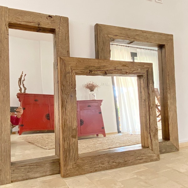 Rustic Large Wood Mirrors - Etsy