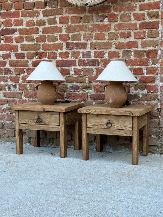 Rustic nightstand set store
