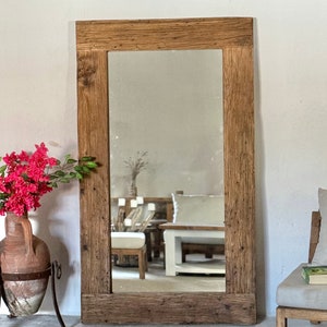Reclaimed Wood Mirror Large Frame, Rustic Farmhouse and Full Length ...