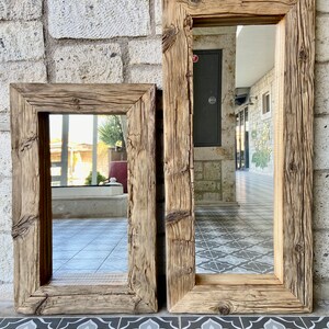 Rustic Reclaimed Wood Wall Mirror – Farmhouse Rectangular Mirror - Etsy