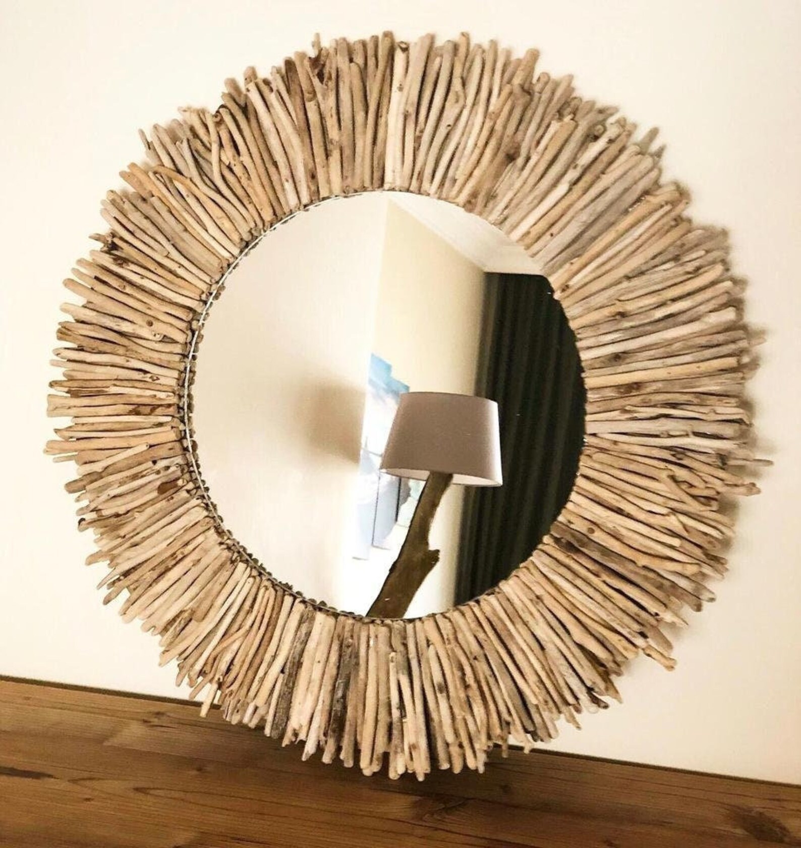 Drift Wood Sunburst Mirror Wall Decor Boho Sunshine Mirror - Etsy