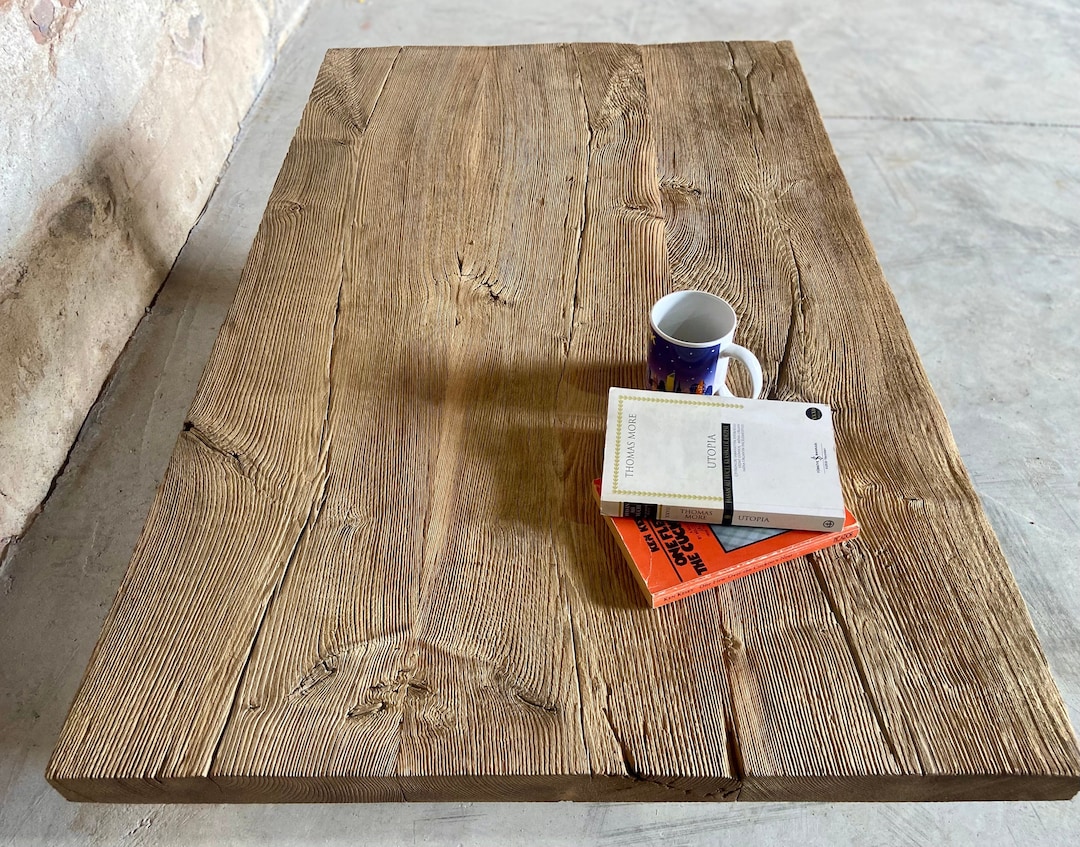 Reclaimed Barnwood Coffee Table: Rustic Farmhouse Wood Furniture - Etsy