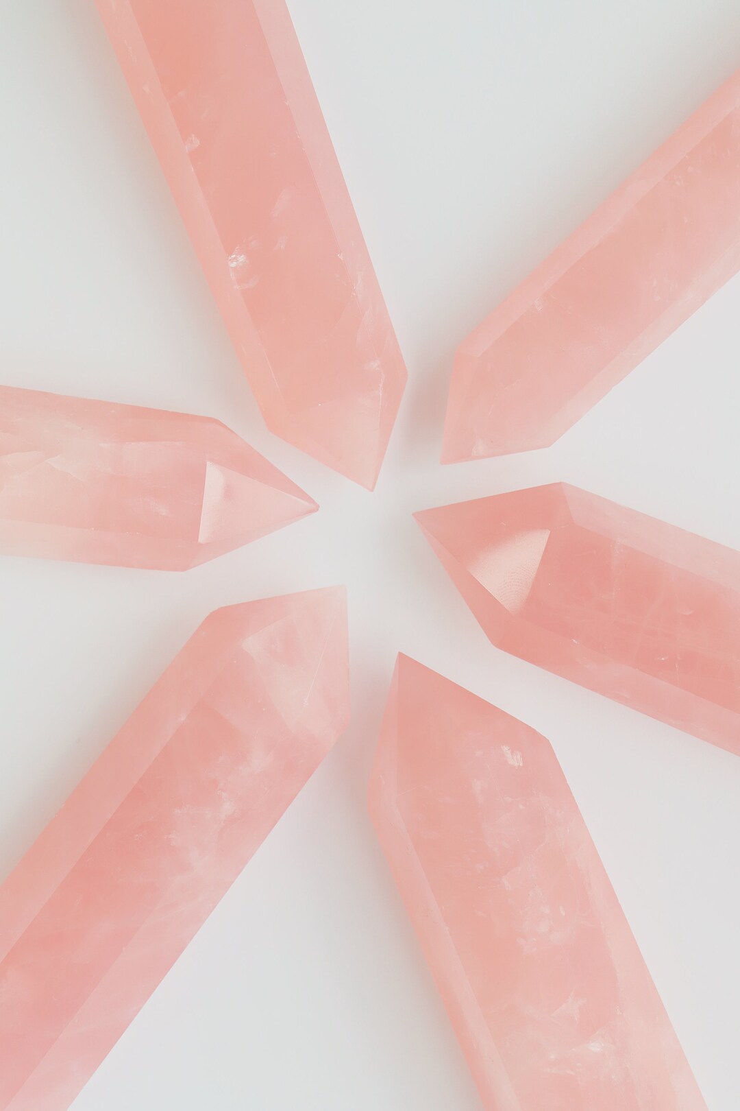 Rose Quartz Large Crystal Point Rose Quartz Tower 90/100mm Rose Quartz ...