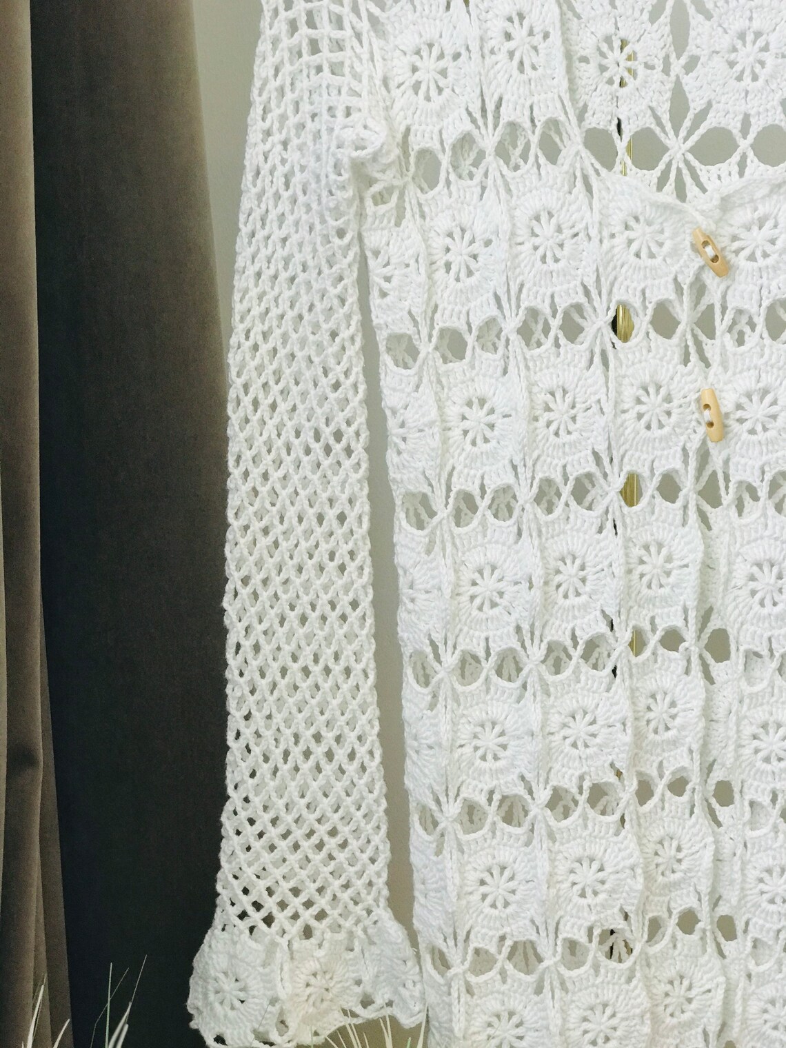 Handmade Crochet Women Cardigan, Cotton and Acrylic Cardigan - Etsy