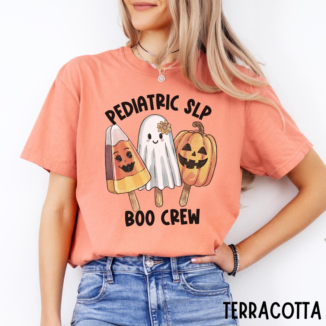 Speech Therapy Halloween Comfort Colors Shirt, Halloween Pediatric SLP ...