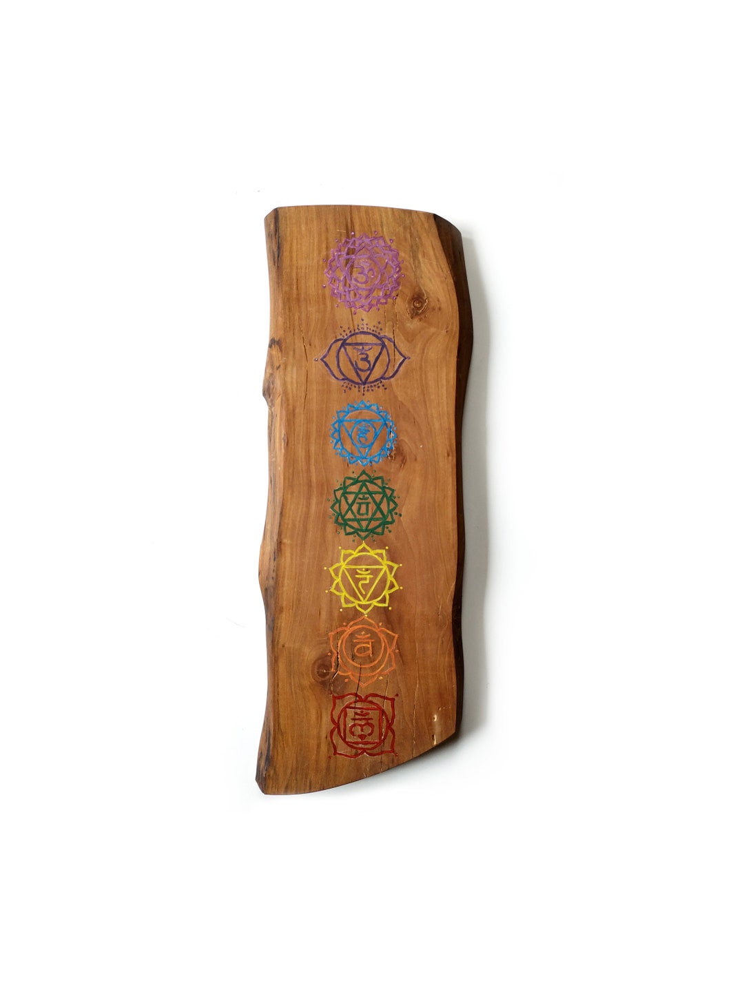Hand Painted Chakra Wood Board Wall Decoration - Etsy