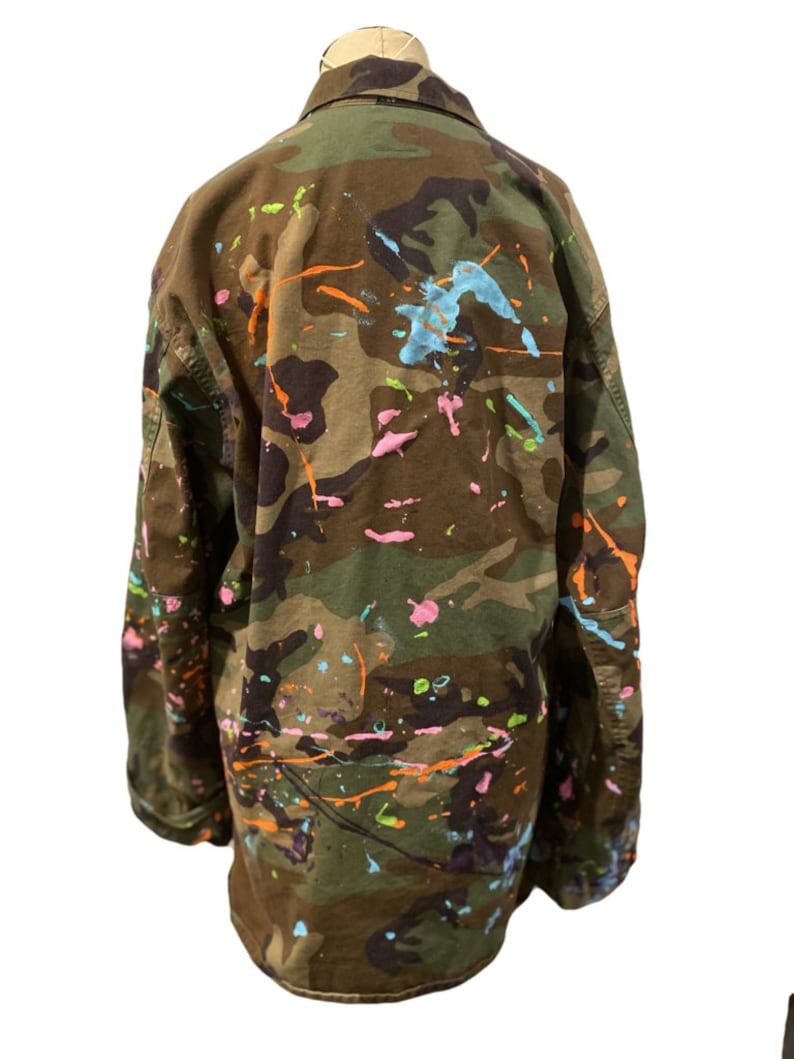 Splatter Paint Camo Jacket - Paint Colors and Patterns Customizable - Etsy