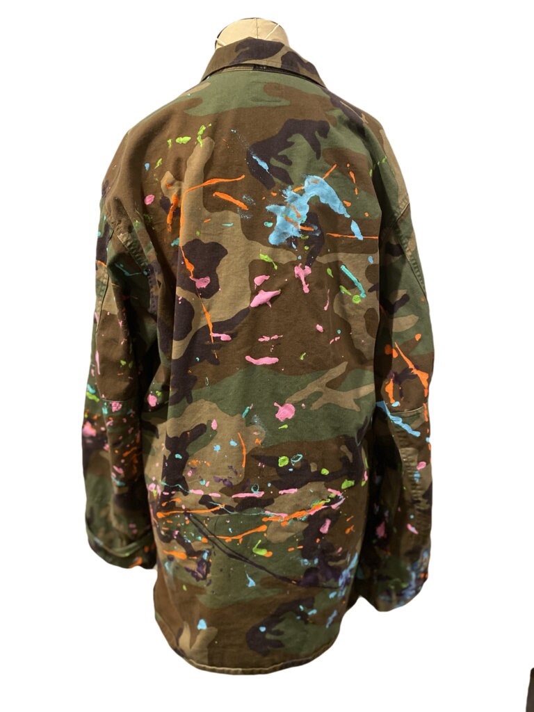 Splatter Paint Camo Jacket - Paint Colors and Patterns Customizable - Etsy