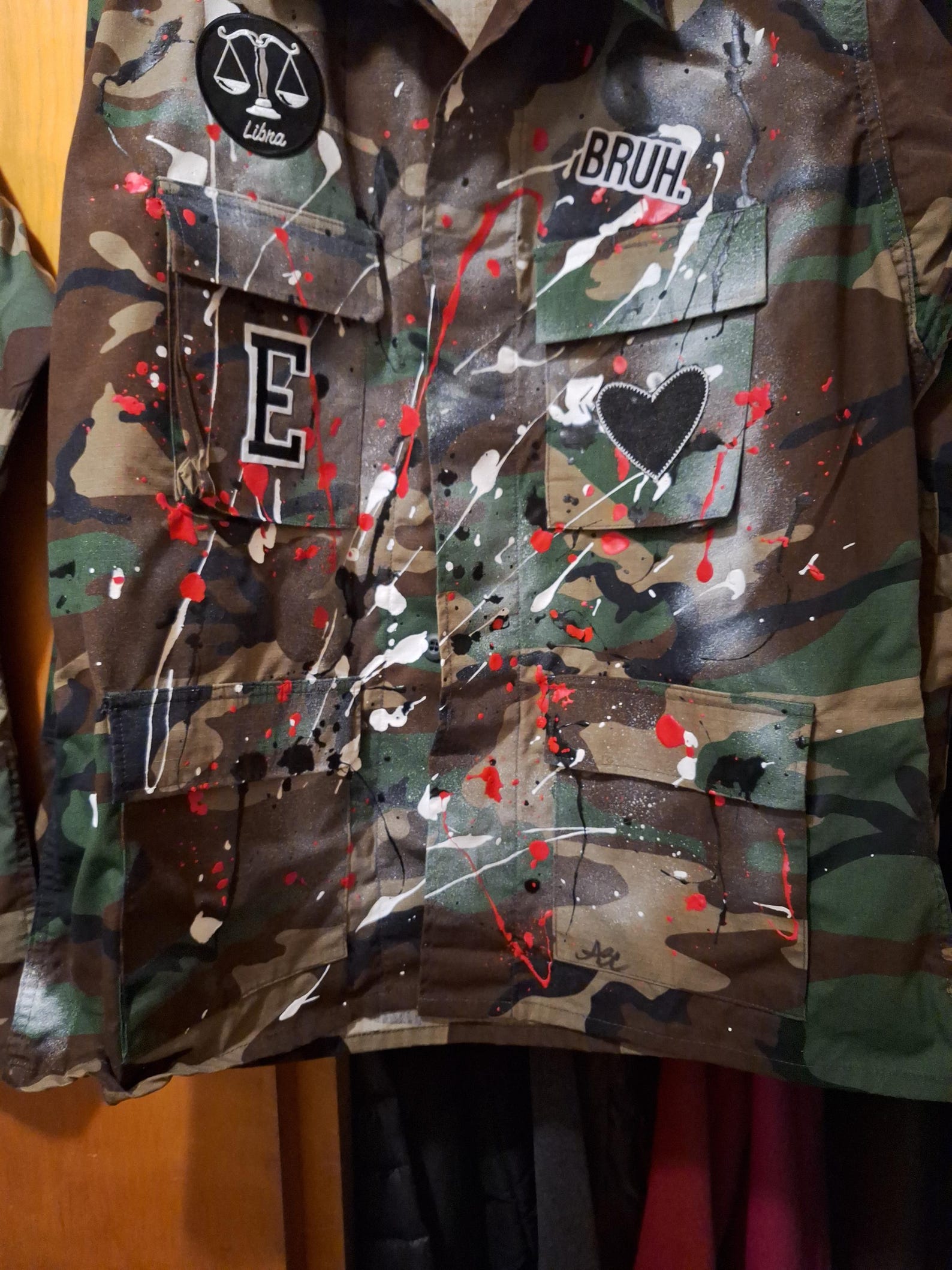 Splatter Paint Camo Jacket - Paint Colors and Patterns Customizable - Etsy
