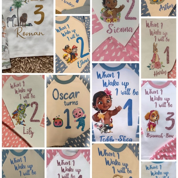 When I Wake up I Will Be 1 Pajamas - Etsy UK