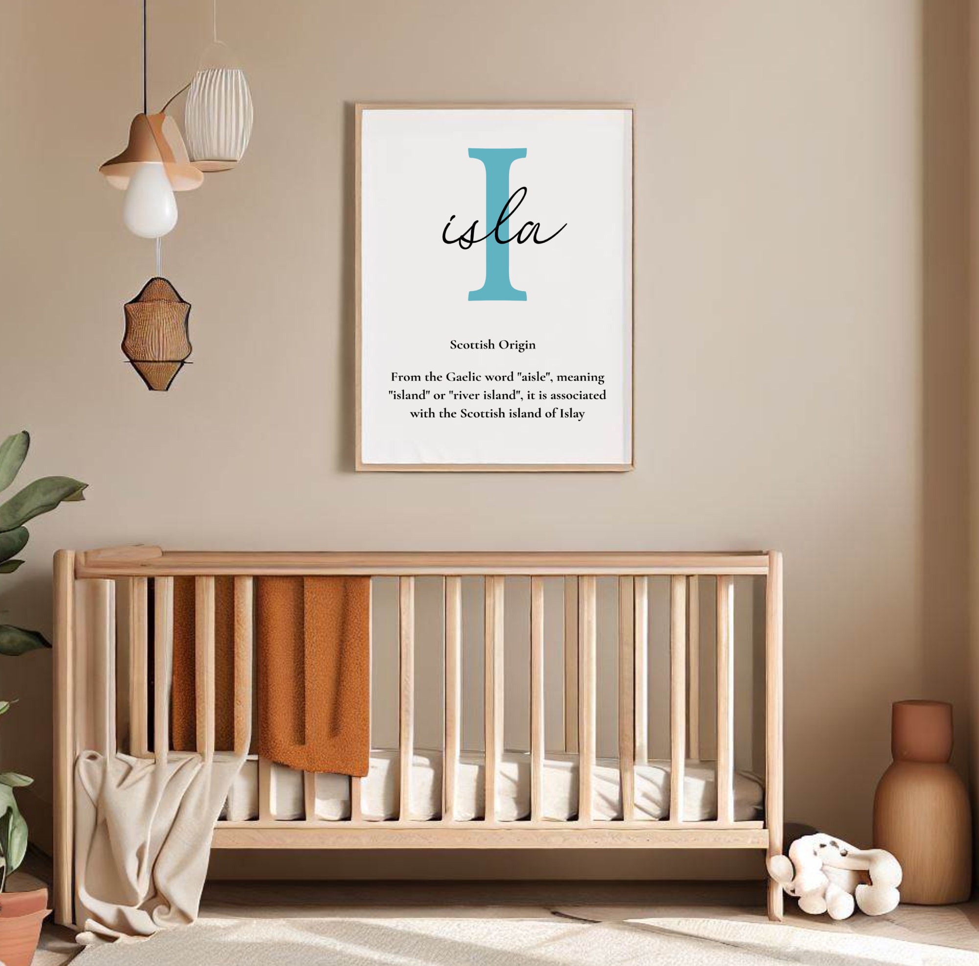 Isla Name Meaning Template Canva Design Isla Instant Download Girl ...