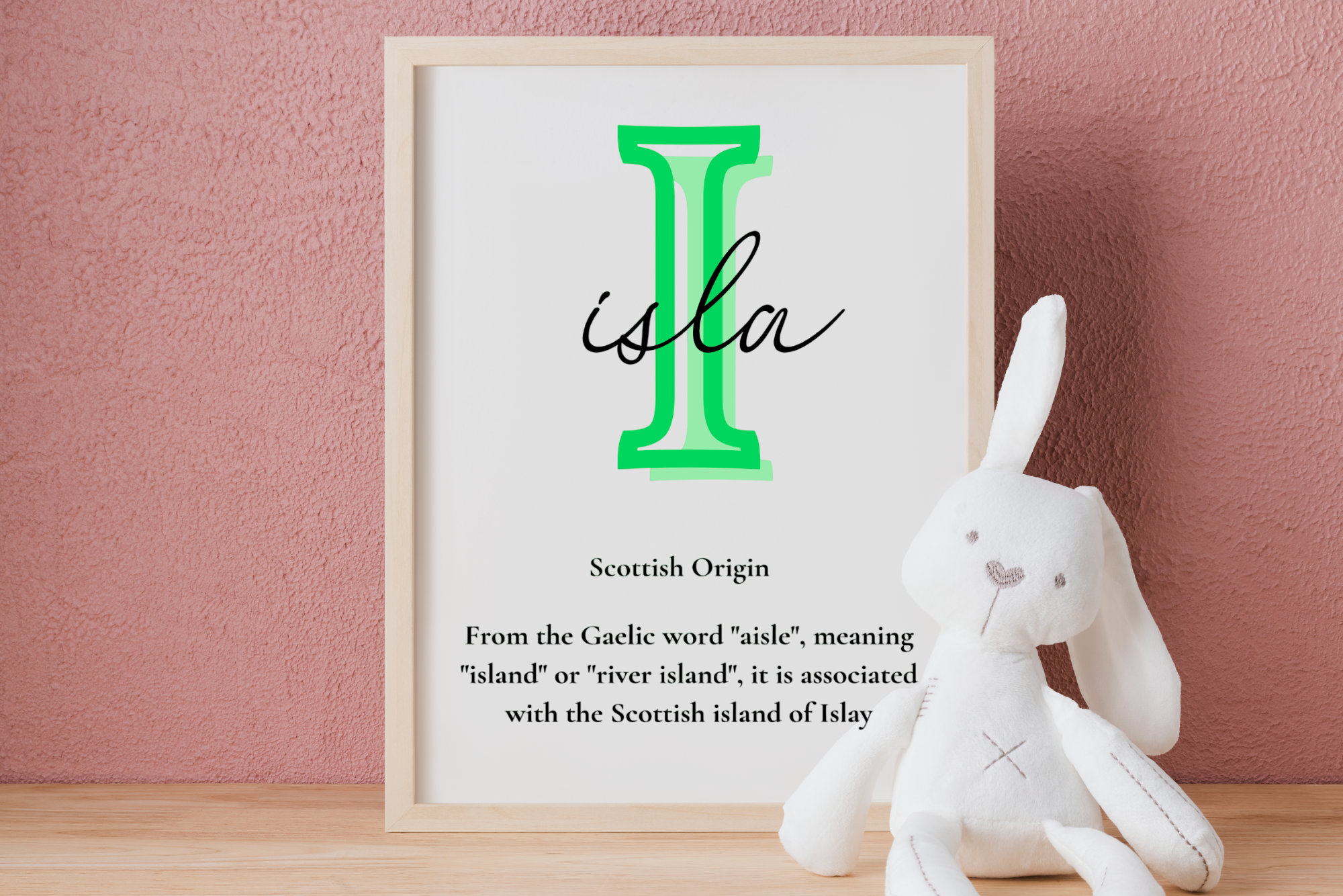 Isla Name Meaning Template Canva Design Isla Instant Download Girl ...