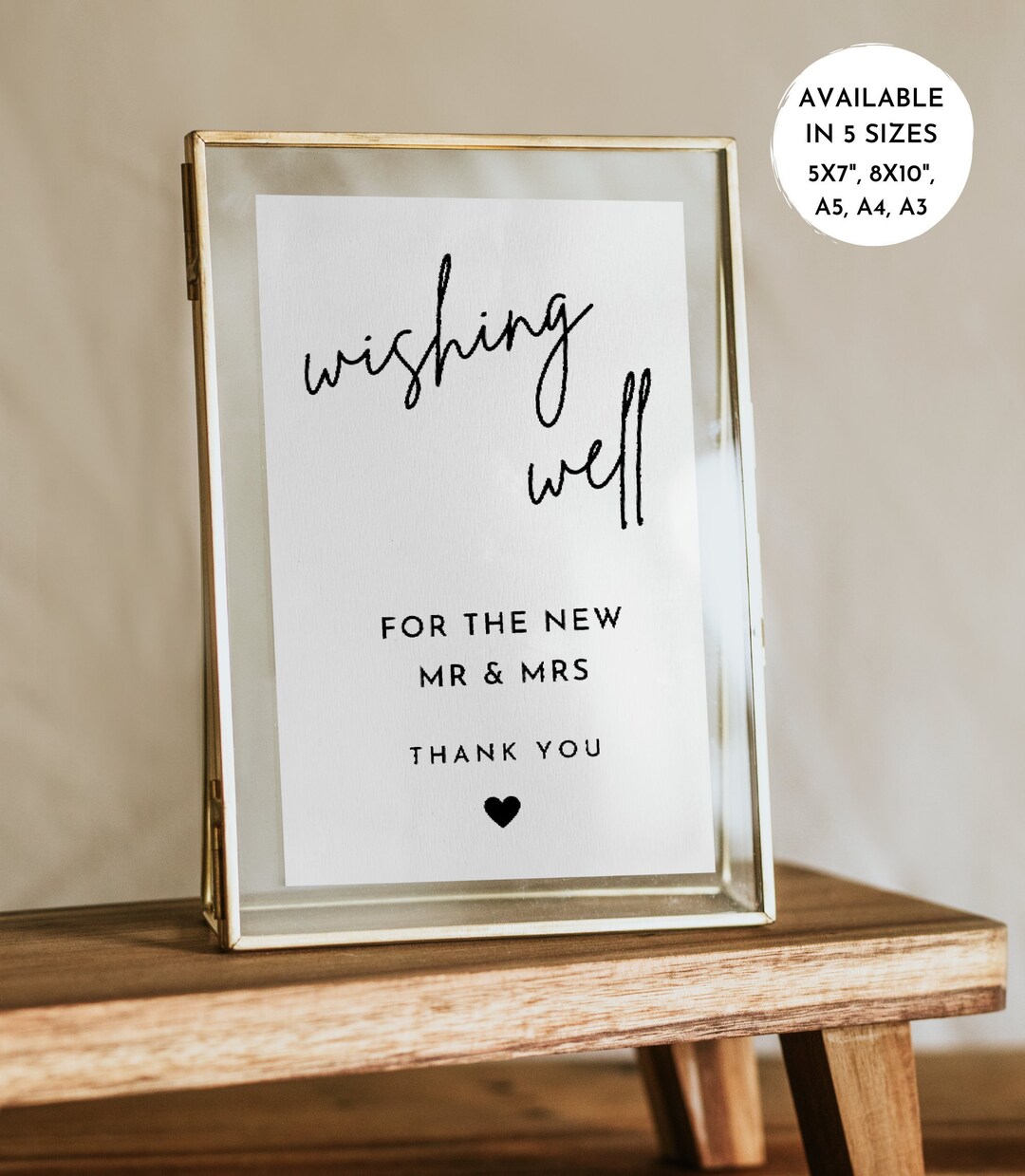Wishing Well Sign Wedding Sign Wedding Decor Wedding Present Sign ...
