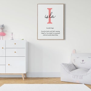 Isla Name Meaning Template Canva Design Isla Instant Download Girl ...