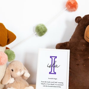 Isla Name Meaning Template Canva Design Isla Instant Download Girl ...