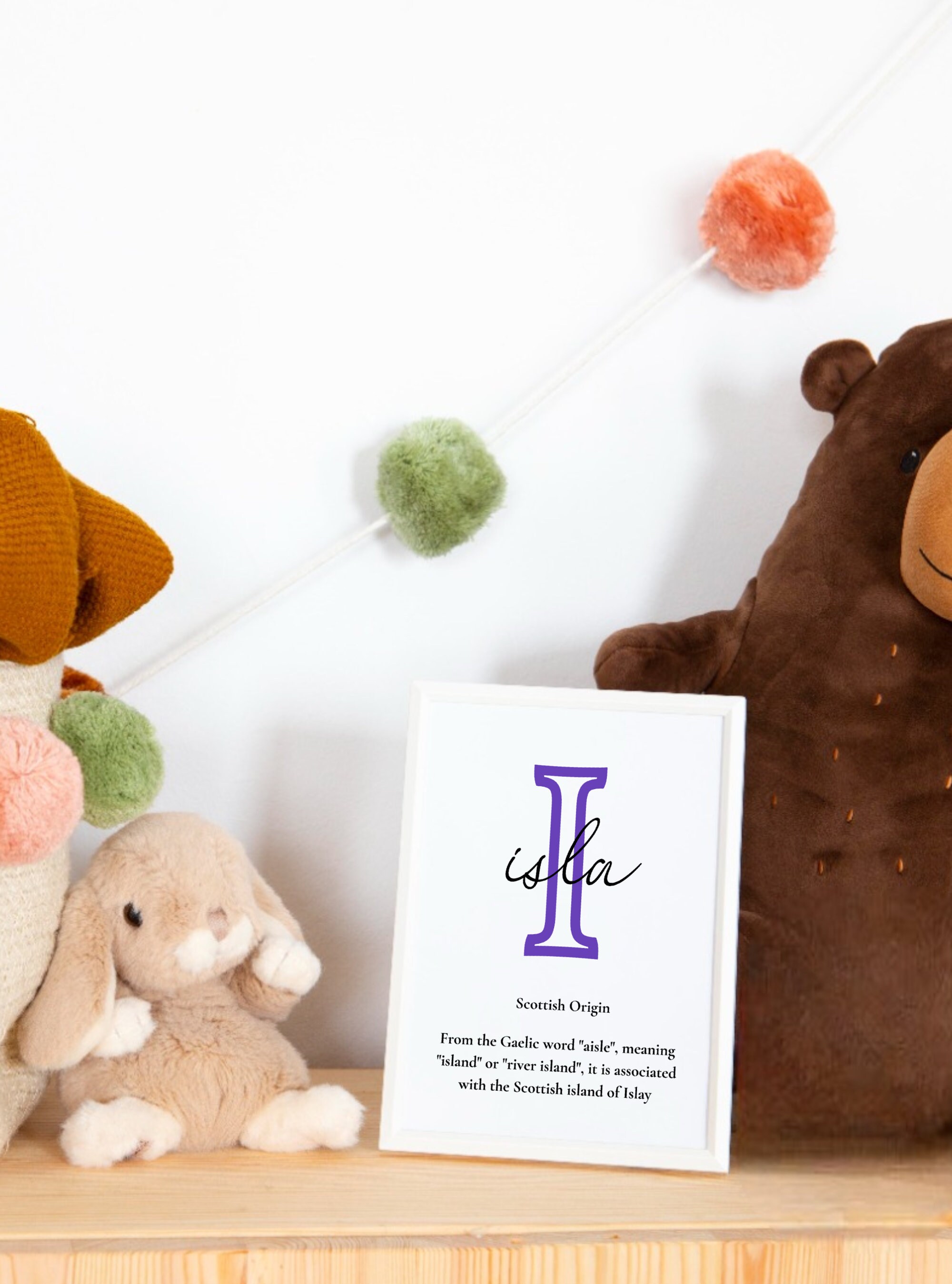 Isla Name Meaning Template Canva Design Isla Instant Download Girl ...