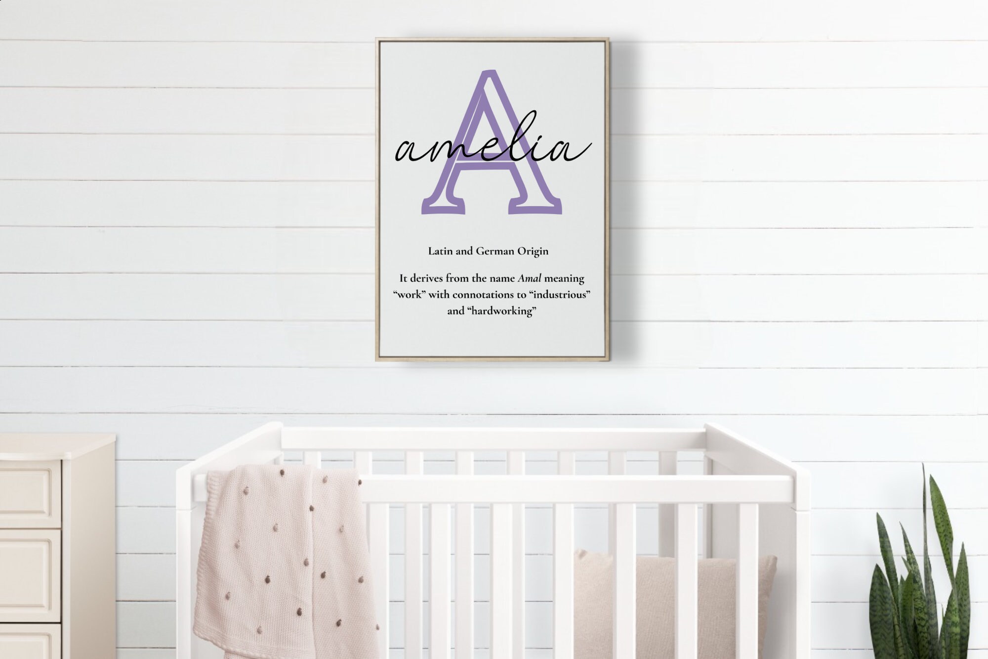 Amelia Name Print Template Amelia Name Sign Printable Nursery Girl Baby ...