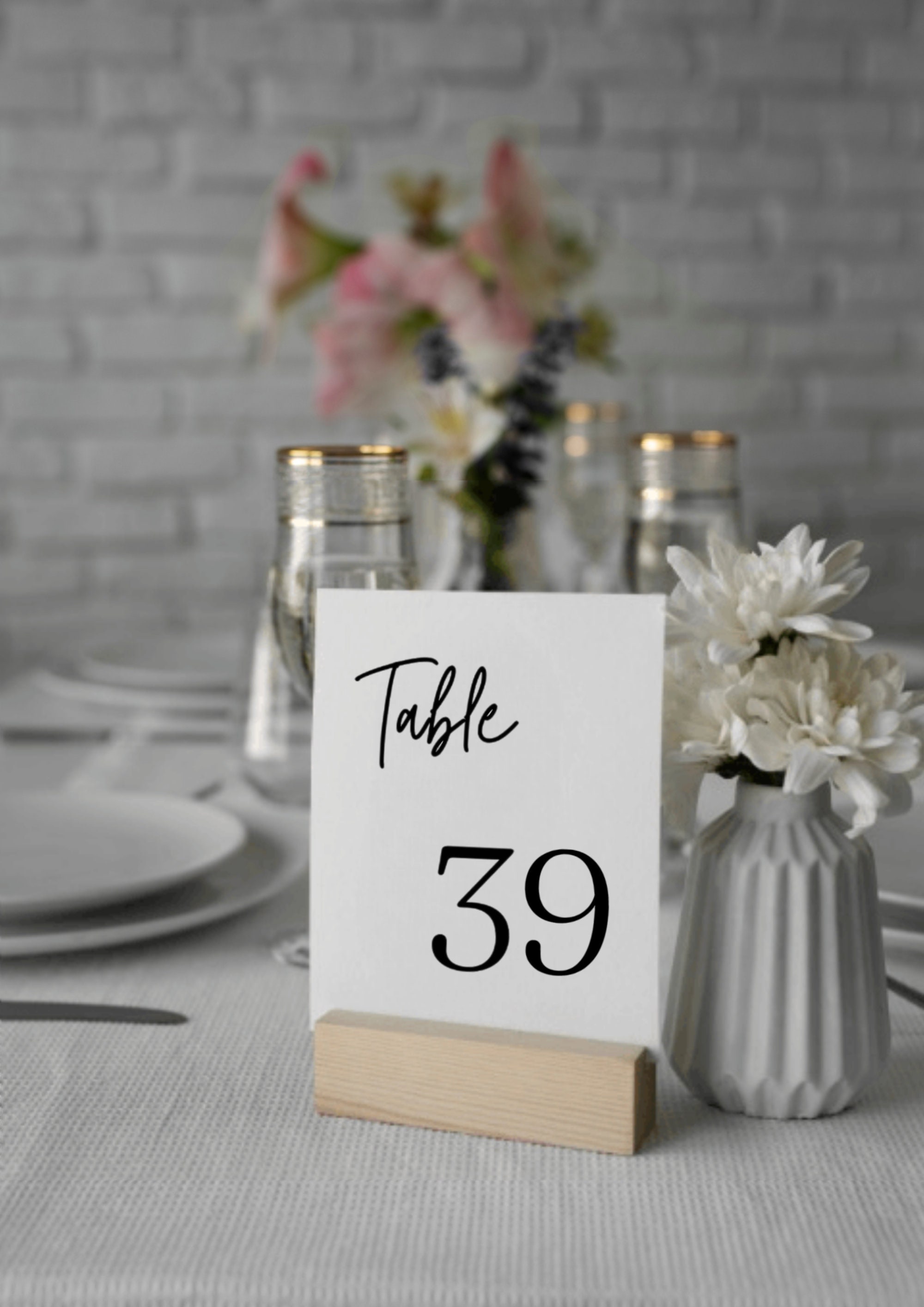 Table Numbers 1-50 Template Wedding Table Number Table Numbers Template ...
